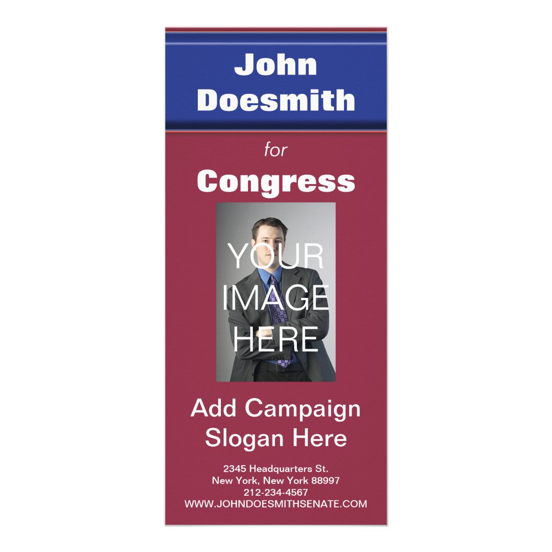 Politcal Election Rack Card Template | Zazzle