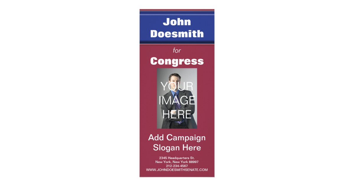 Politcal Election Rack Card Template | Zazzle