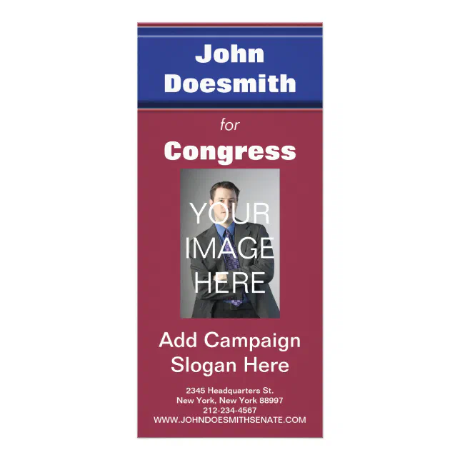 Politcal Election Rack Card Template | Zazzle