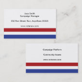 Political Campaign Business Card | Zazzle