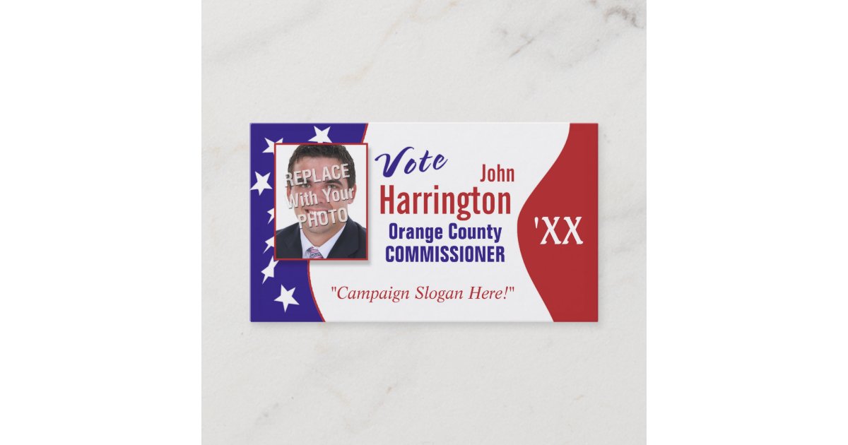 Political Campaign Business Card (Vote) | Zazzle