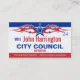 Political Campaign Card - City Council | Zazzle