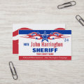 Political Campaign Card - Sheriff | Zazzle
