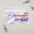 Political Campaign - City Council Business Card | Zazzle