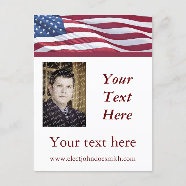 Political Campaign Election Postcard Templates | Zazzle