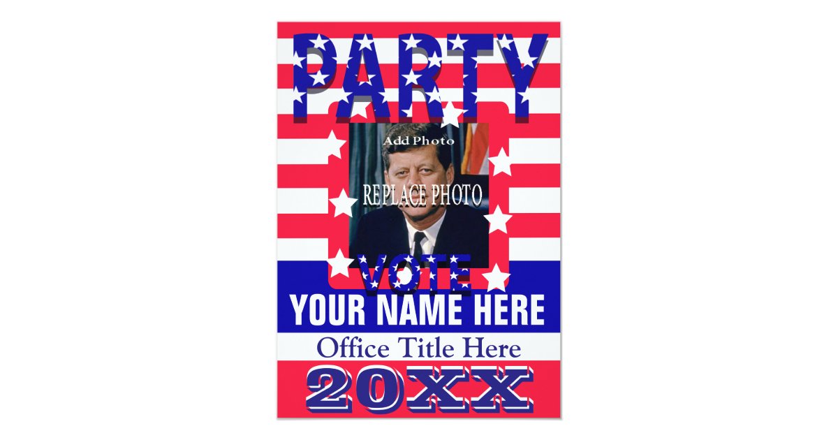 Political Campaign Party Invitation | Zazzle.com