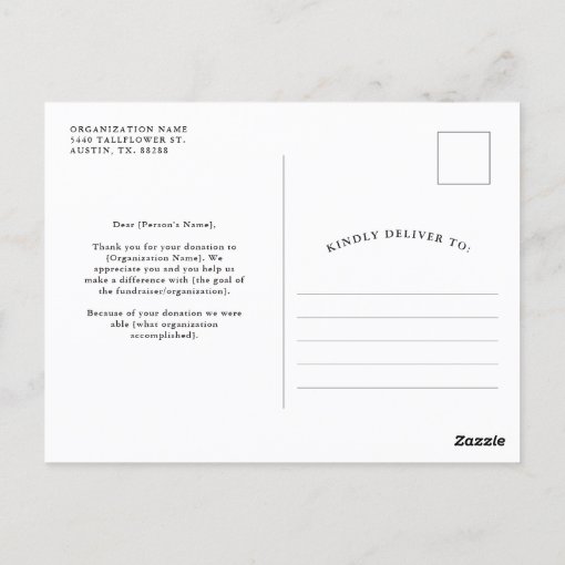 Political Donation | Patriotic Themed Thank You Postcard | Zazzle