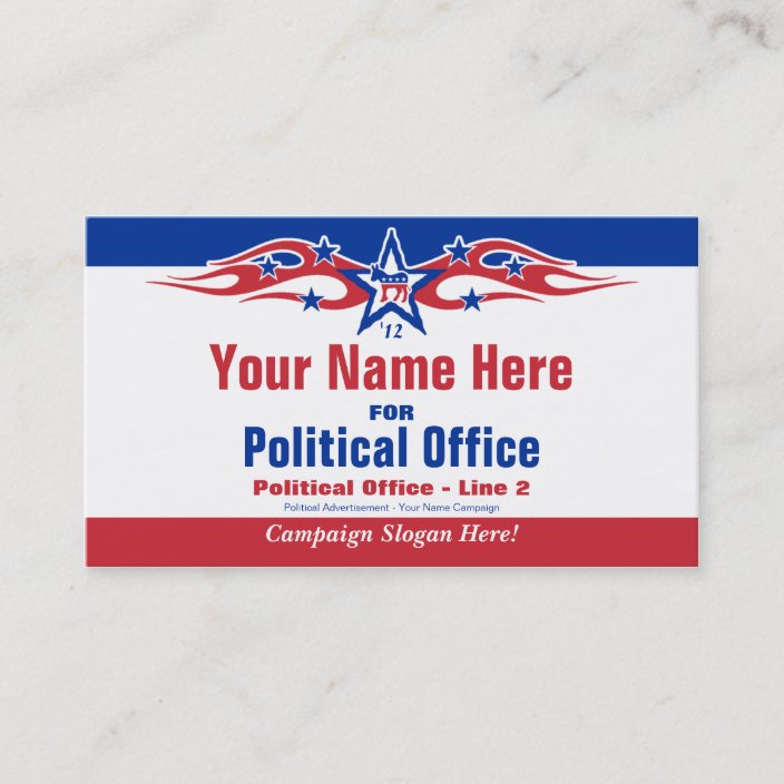 Political Election Campaign Card - Democrat | Zazzle.com