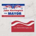 Political Election Campaign Card - Mayor | Zazzle