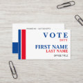 Political Election Campaign Red and Blue Stripes Business Card | Zazzle