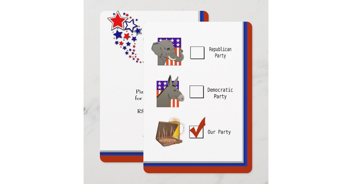 Political Election Night Party Invitation | Zazzle