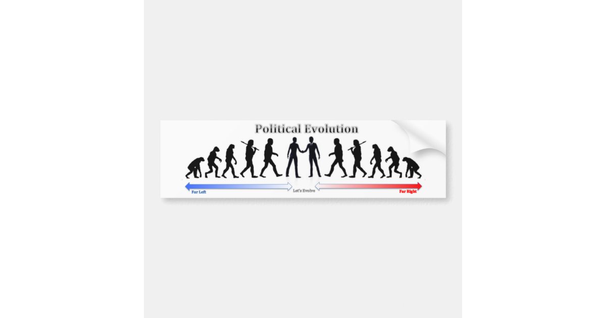 Political Evolution Bumper Sticker | Zazzle