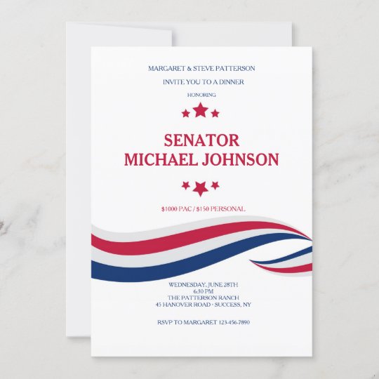 Political Fundraising Invitation | Zazzle.com