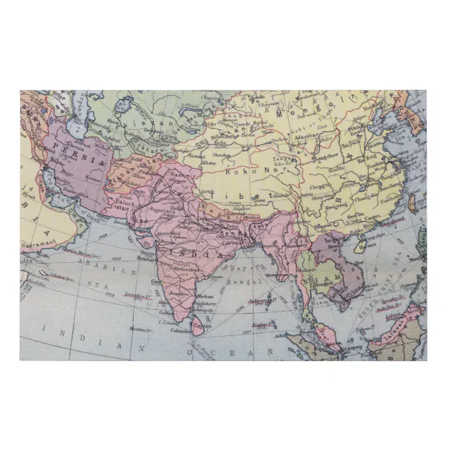 Political Map | Asia Faux Canvas Print | Zazzle