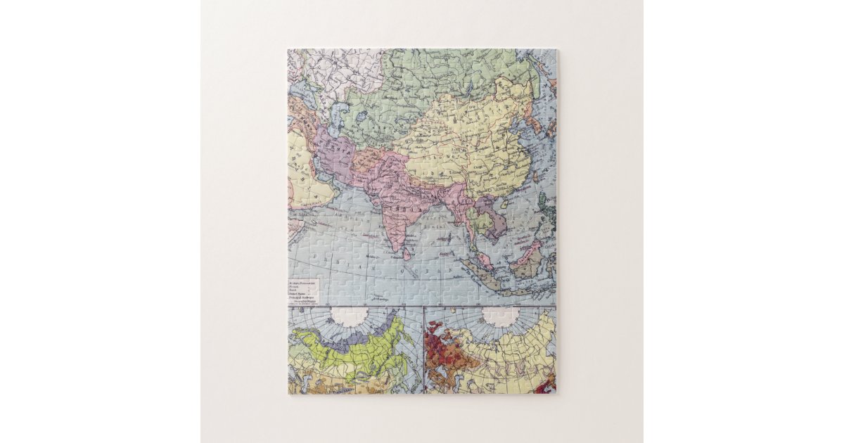 Political Map | Asia Jigsaw Puzzle | Zazzle