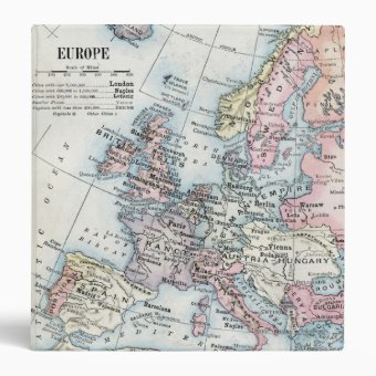 Political Map of Europe (1916) 3 Ring Binder | Zazzle