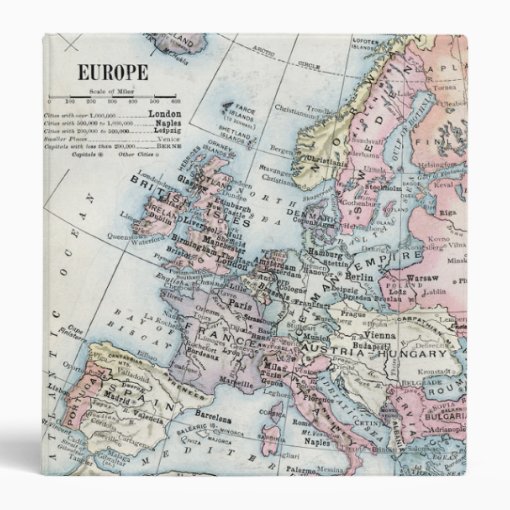 Political Map of Europe (1916) 3 Ring Binder | Zazzle