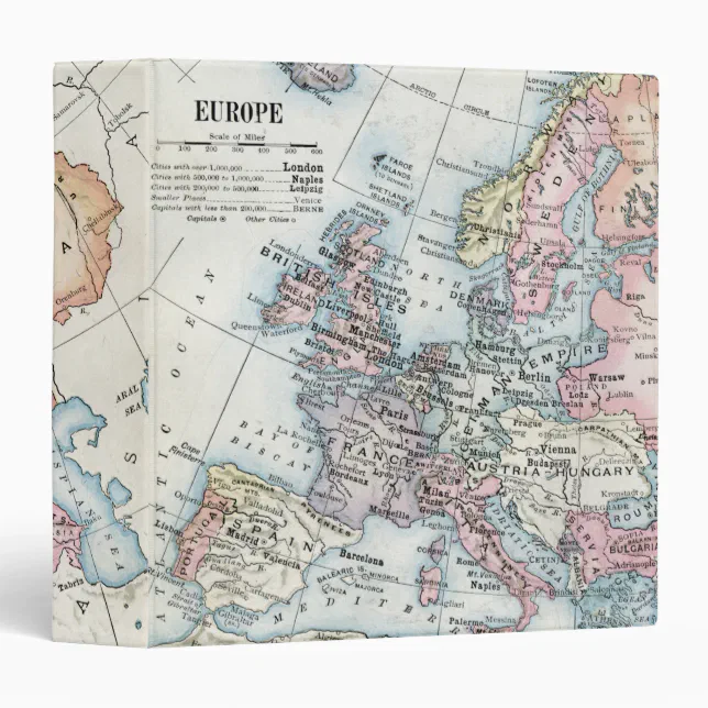 Political Map of Europe (1916) 3 Ring Binder | Zazzle
