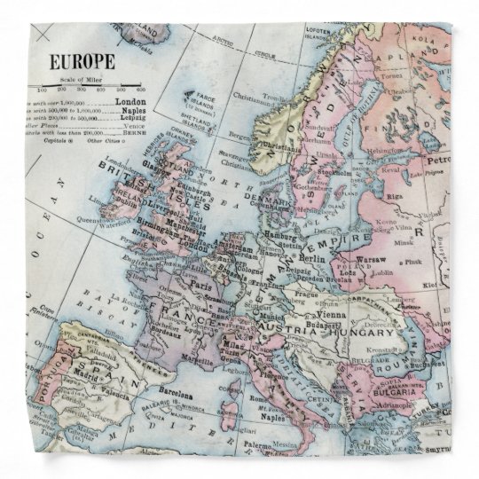 Political Map of Europe (1916) Bandana | Zazzle.com