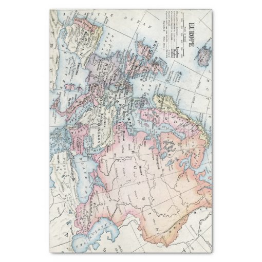 Political Map of Europe (1916) Tissue Paper | Zazzle