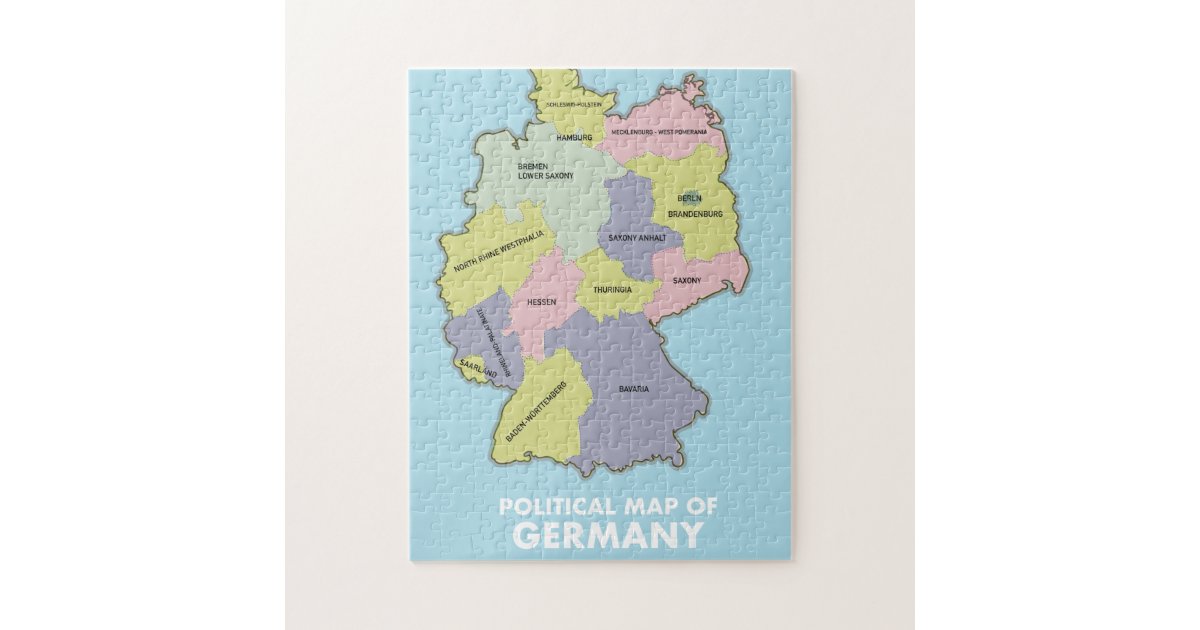 Political map of Germany Jigsaw Puzzle | Zazzle