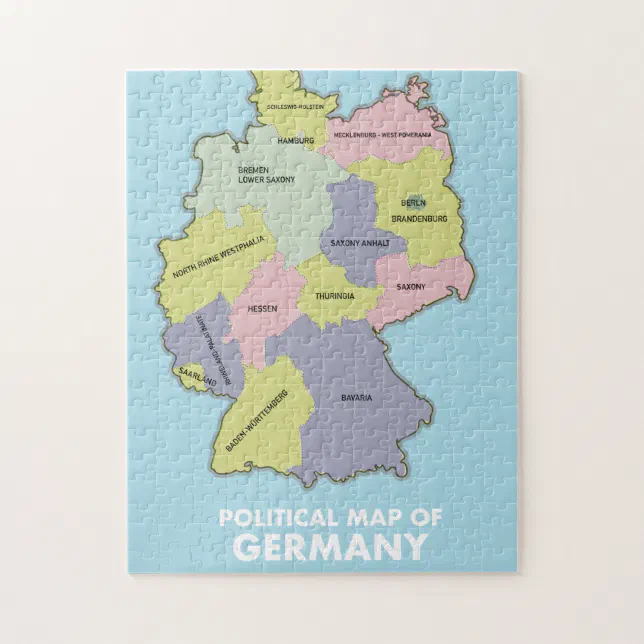 Political map of Germany Jigsaw Puzzle | Zazzle