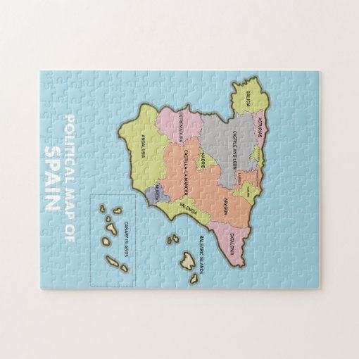 Political map of Spain. Jigsaw Puzzle | Zazzle