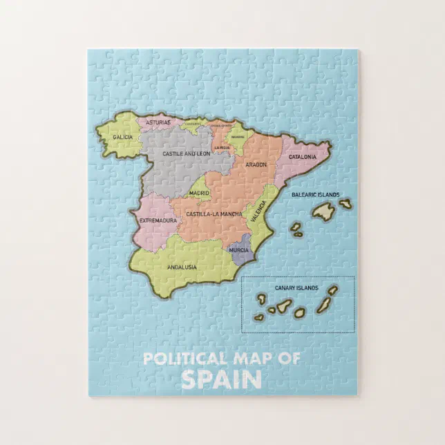 Political map of Spain. Jigsaw Puzzle | Zazzle
