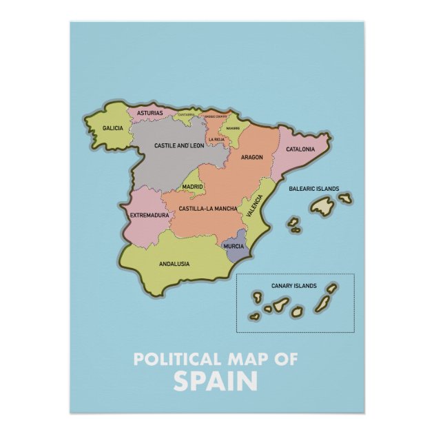 Spain political map