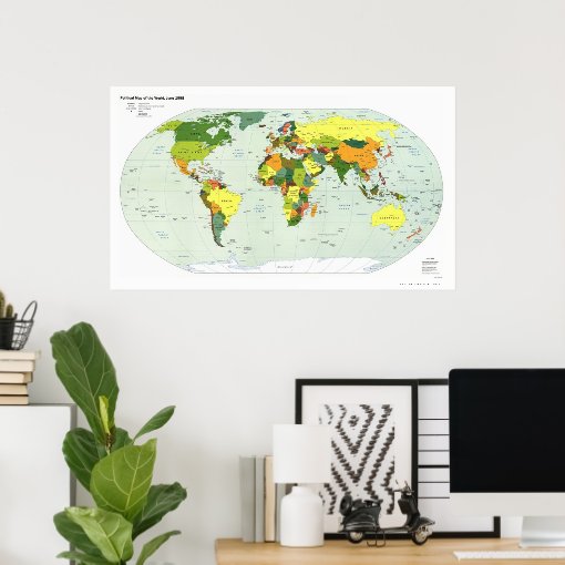 Political Map of The World - 1998 Poster | Zazzle