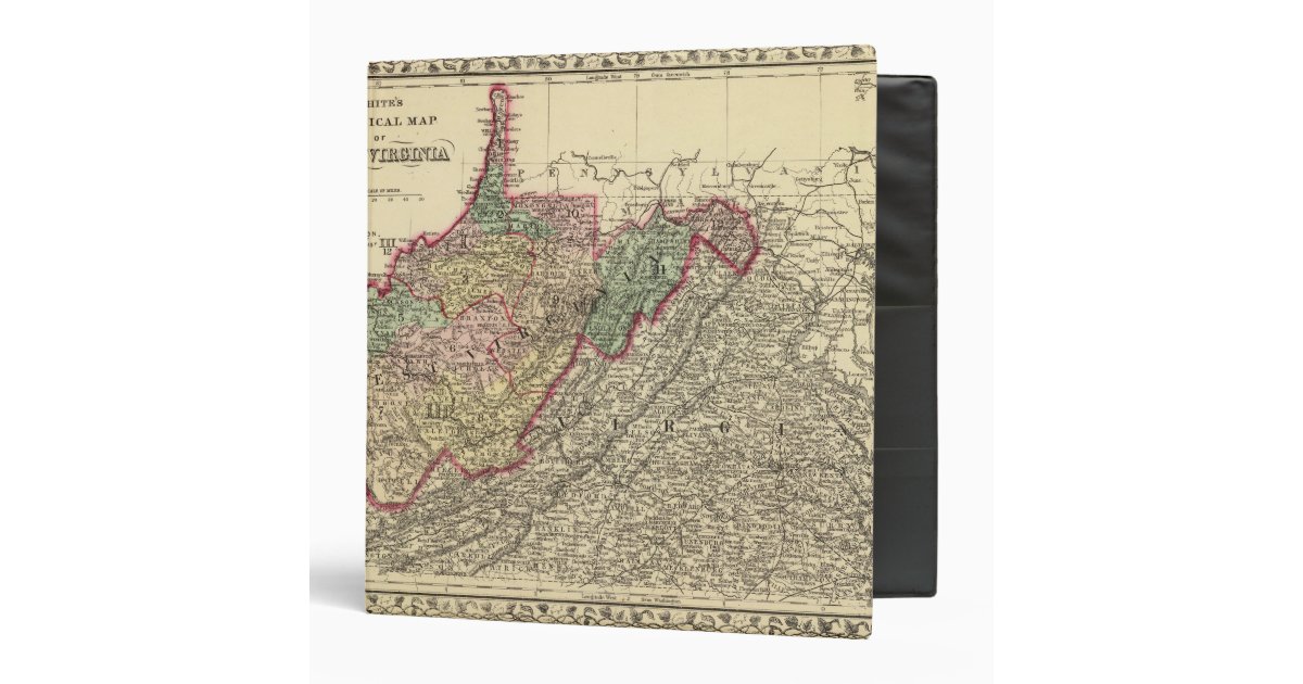 Political Map of West Virginia Binder | Zazzle