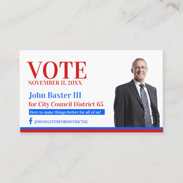 Political Office Business Card | Zazzle