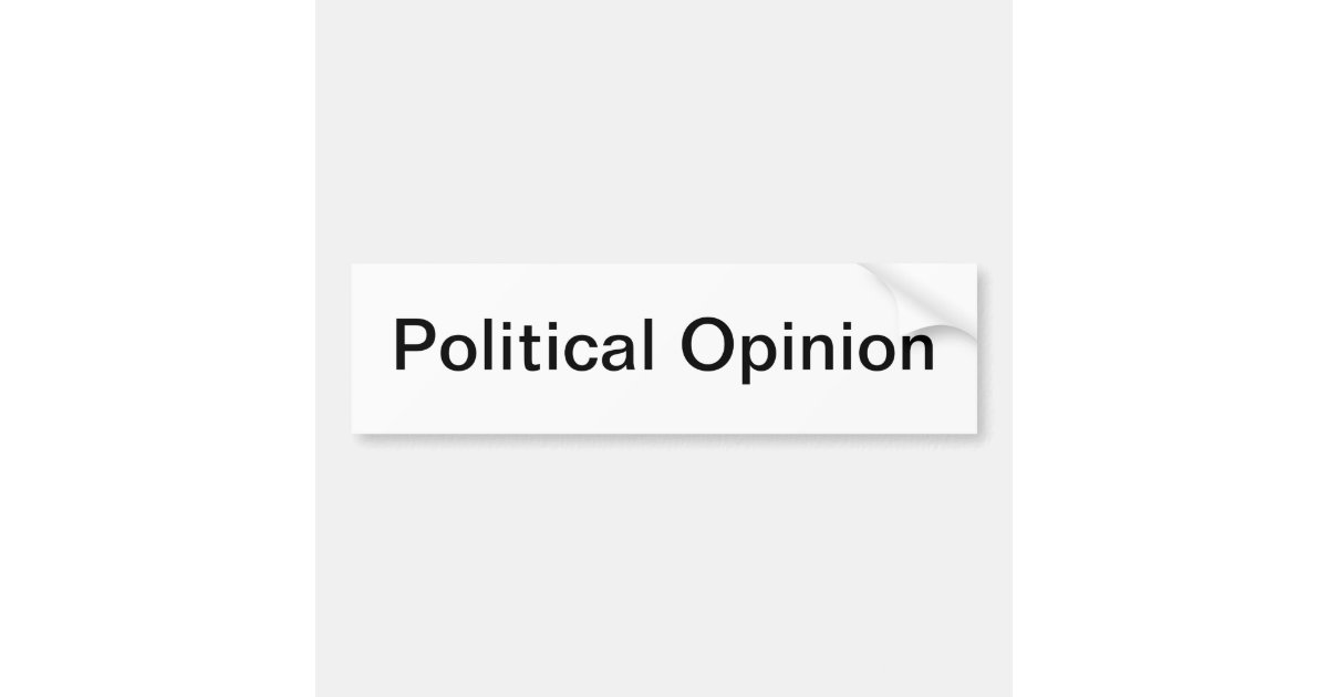 Political Opinion Bumper Sticker | Zazzle