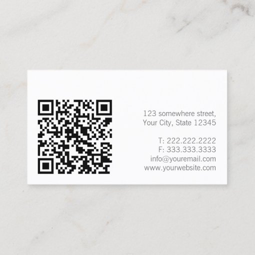 Political Scientist QR Code Simple Plain Red Business Card | Zazzle