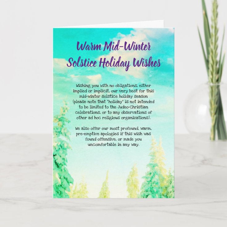 Politically Correct Non Offensive Holiday Card | Zazzle
