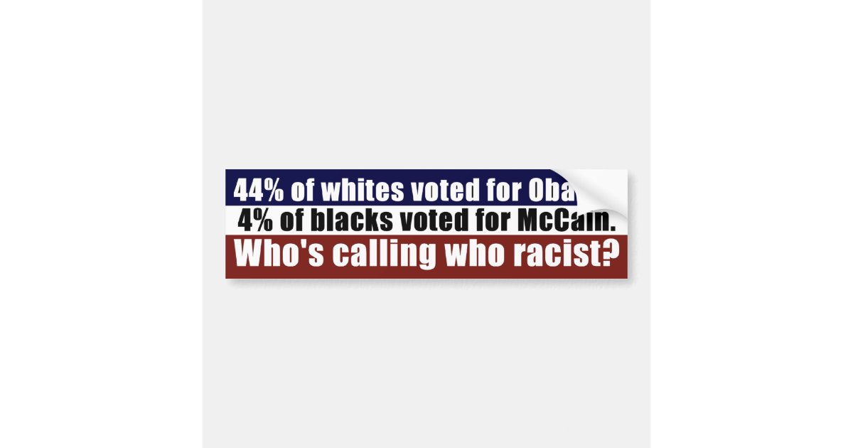 Politics and Racism Bumper Sticker | Zazzle