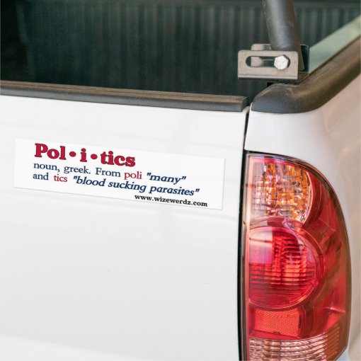 Politics bumper sticker | Zazzle