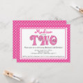 Polka Dot Alphabet 2nd Birthday Party Invitation | Zazzle
