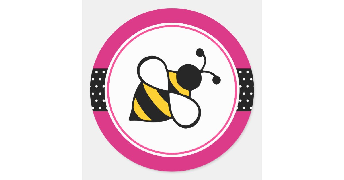 Polka Dot Bee Stickers | Zazzle