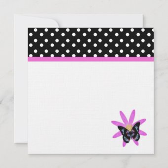 Polka Dot Butterfly Party Invitations | Zazzle