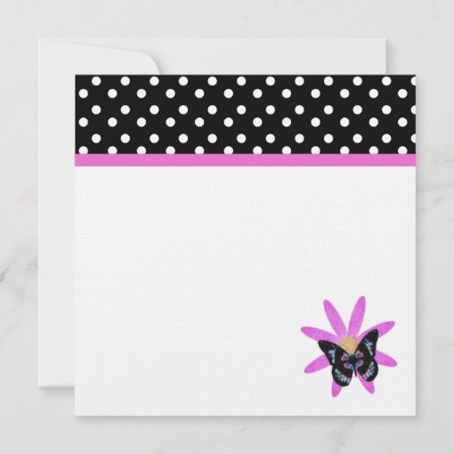 Polka Dot Butterfly Party Invitations | Zazzle