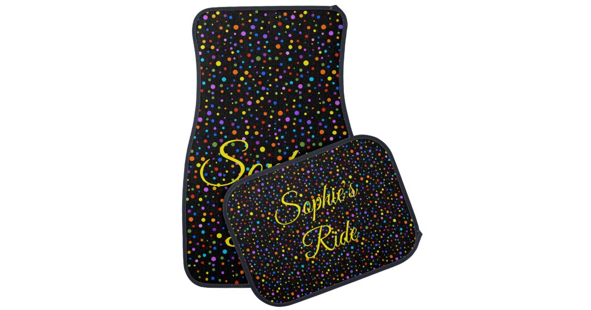 Polka Dot Car Floor Mats | Zazzle