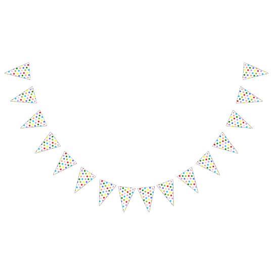 Polka Dot Colorful Bunting Flags | Zazzle.com