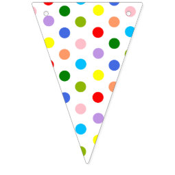 Polka Dot Colorful Bunting Flags | Zazzle