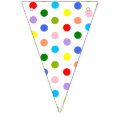 Polka Dot Colorful Bunting Flags | Zazzle