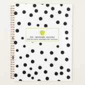 Polka Dot Neon Teacher Planner | Zazzle