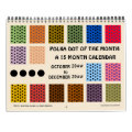 Polka Dot Of The Month - 15 Months - Customized Calendar | Zazzle