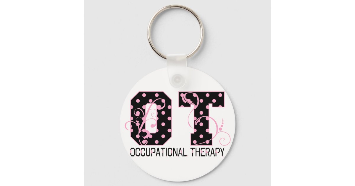 Polka Dot OT Keychain | Zazzle