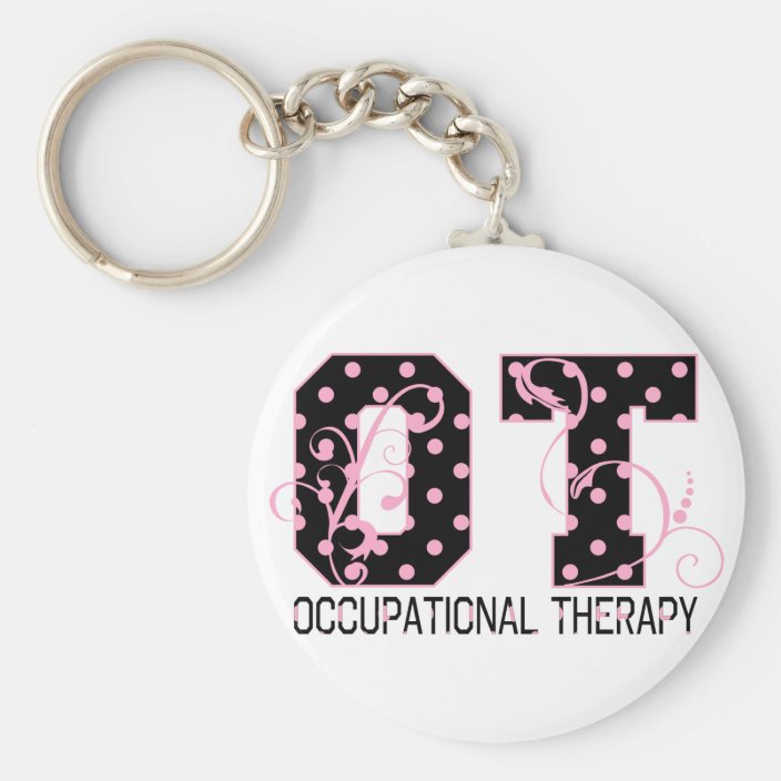 Polka Dot OT Keychain | Zazzle.com