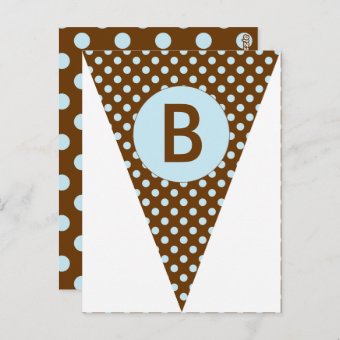 Polka Dot Party Flag Bunting Banner Post Card | Zazzle